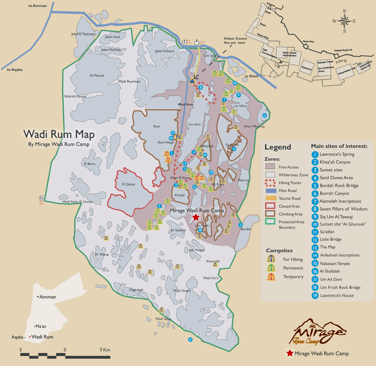 Petra And Wadi Rum Map & Highlights